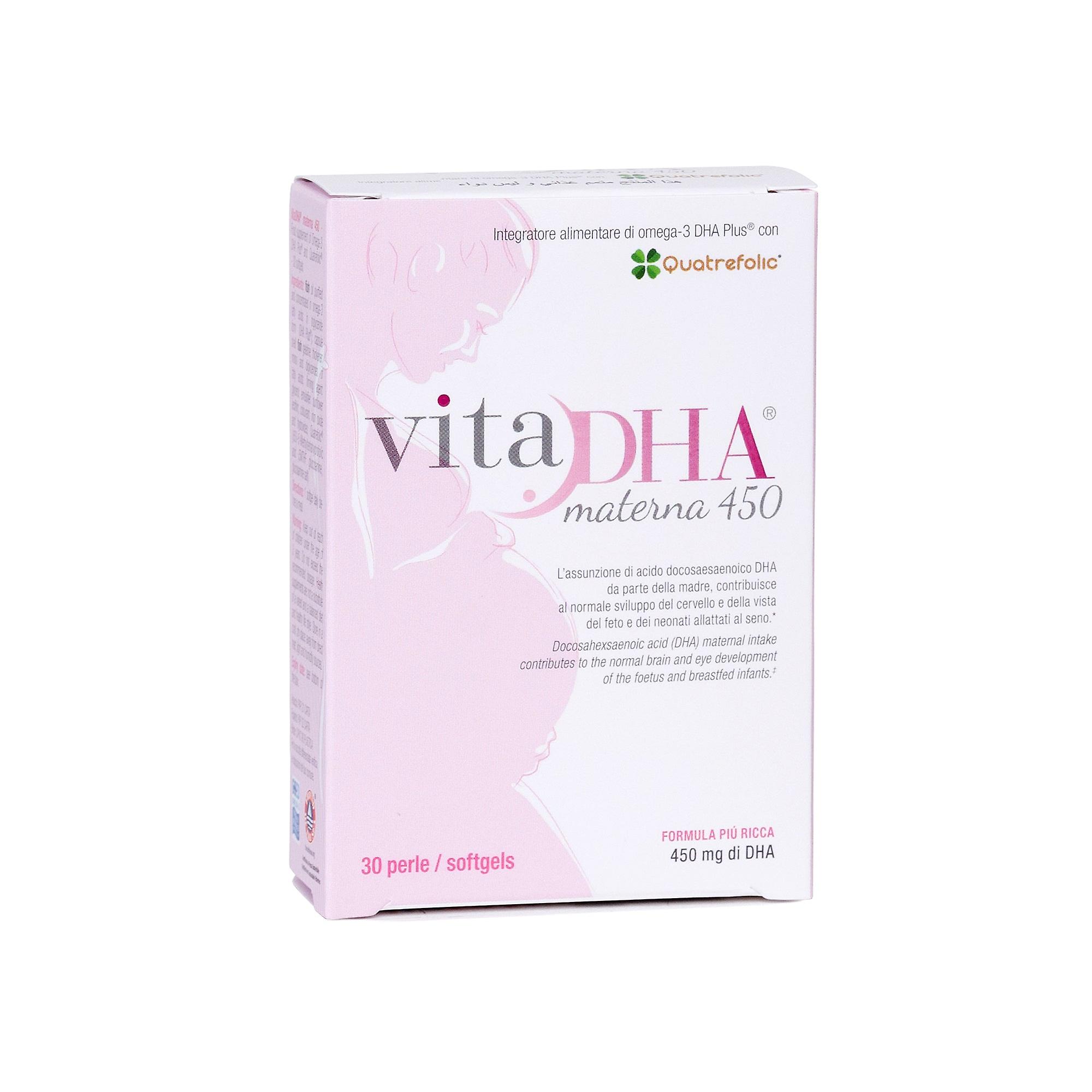 Vitadha Materna - Omega3 Dha And Folate | 30 Capsules | Fruugo UK