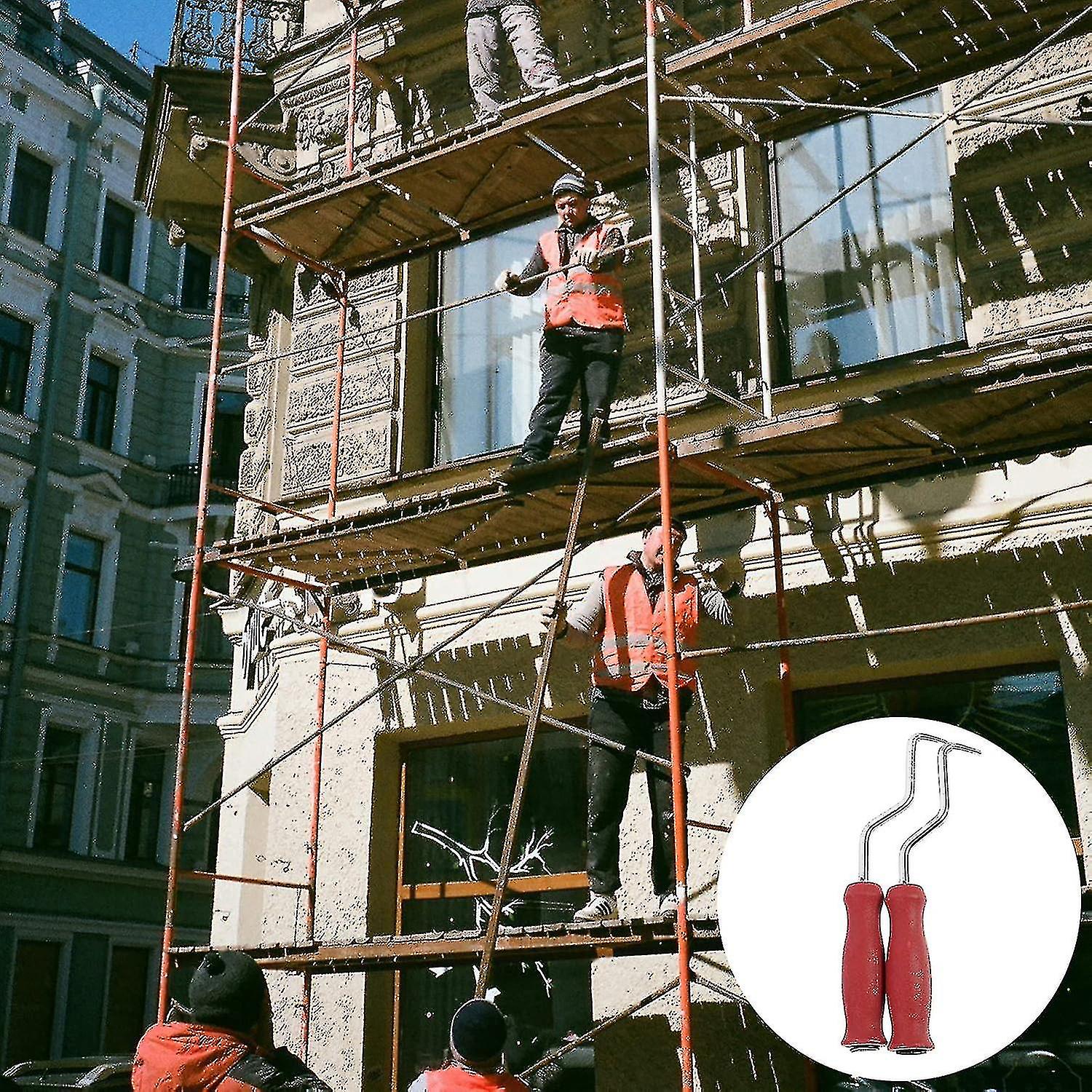 2pcs Rebar Wire Tools Curved Rebar Hooks With Ergonomic Rubber Handle ...