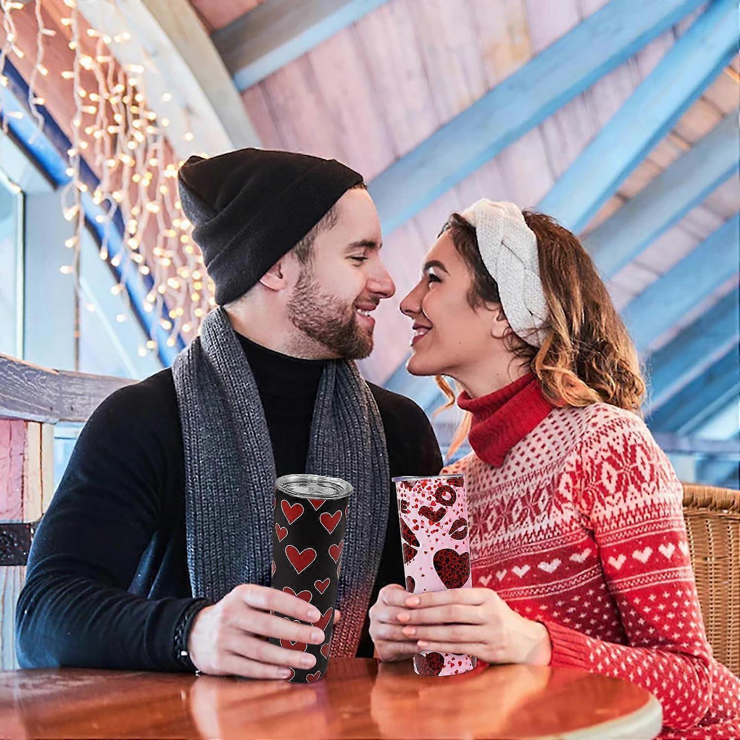 Valentines Day gifts Valentine Tumbler With Lid and Straw Stainless ...