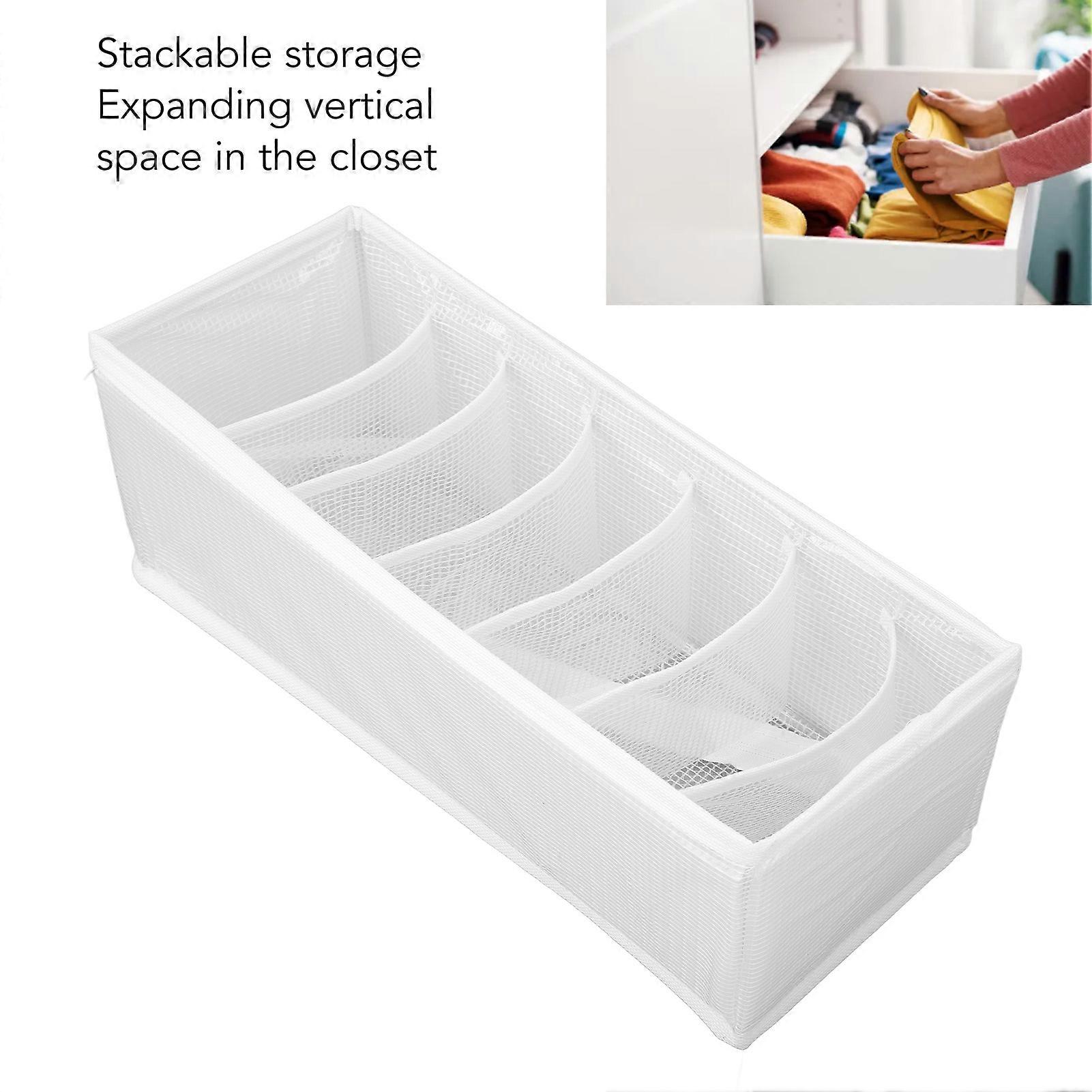 3pcs Divided Fabric Storage Box Collapsible 7 Compartment Foldable ...