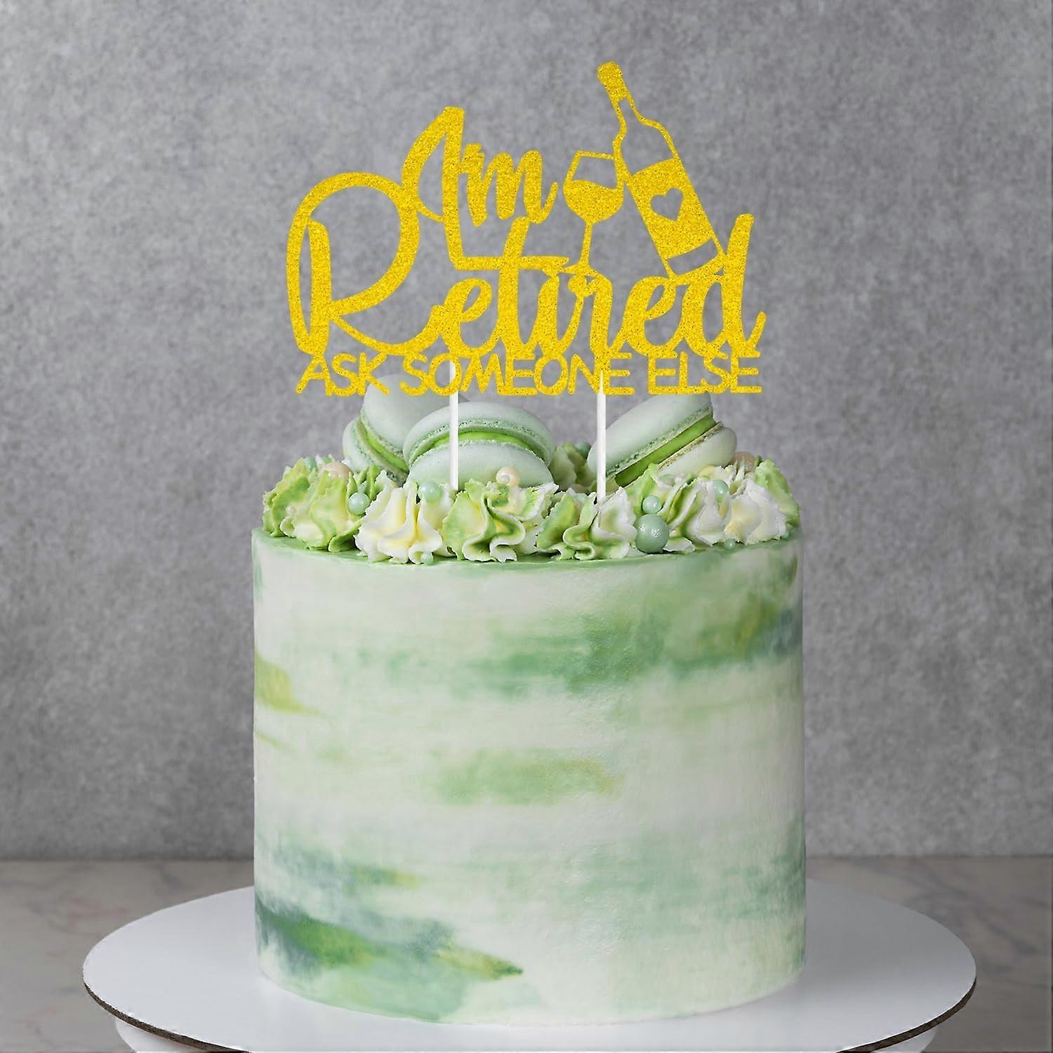 Retirement Cake Topper, Happy Retirement Cake Topper Retirement Cake ...