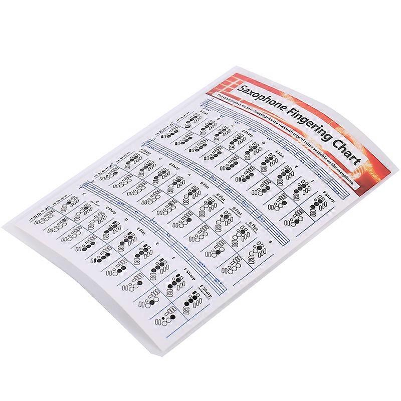 Saxophone Practice Chart Coated Paper Saxophone Fingering Chart ...