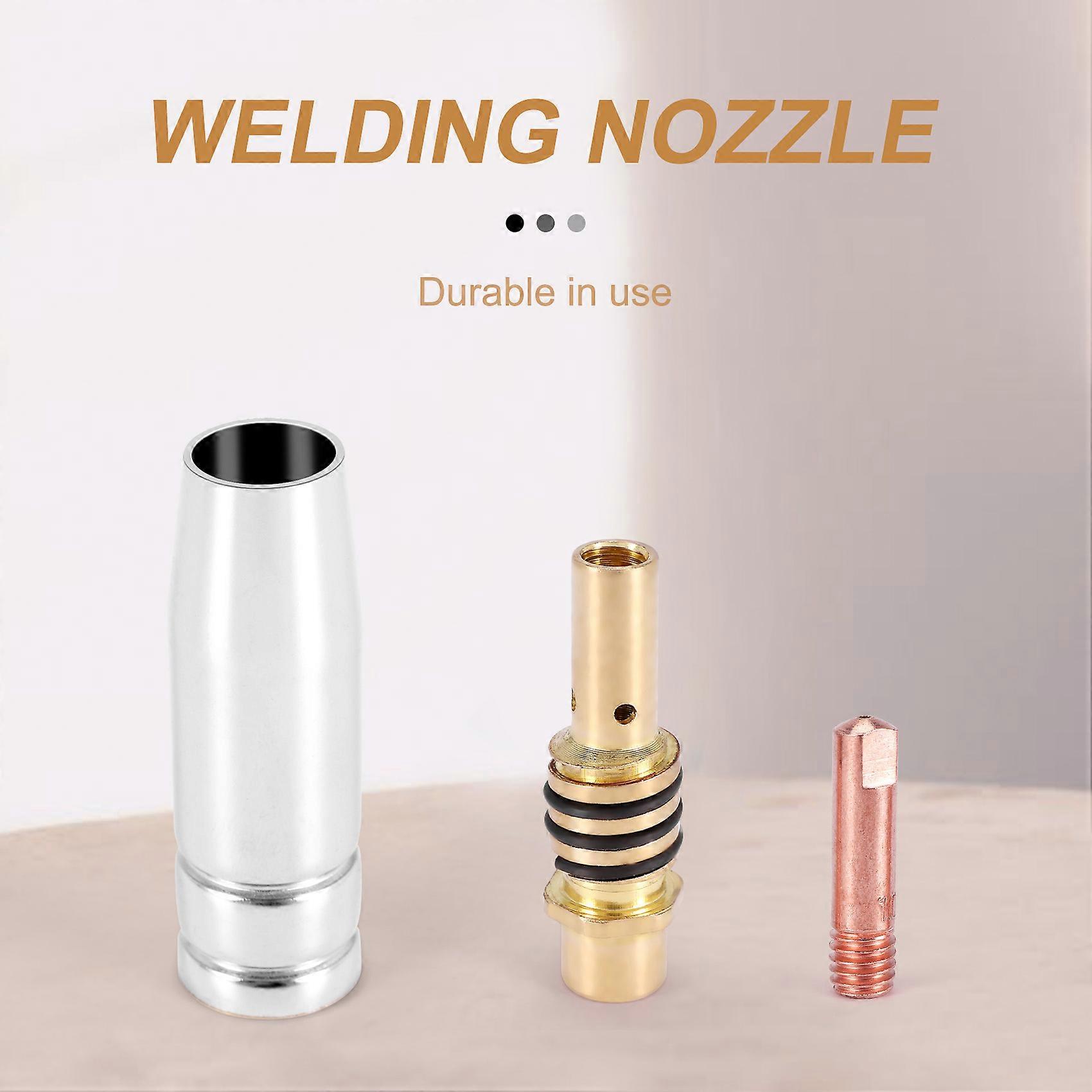 11Pcs/Set Mig Welding Nozzle Welder Torch Nozzles Gold Tip Holder Contact Tips 0.040 Inch Gas ...