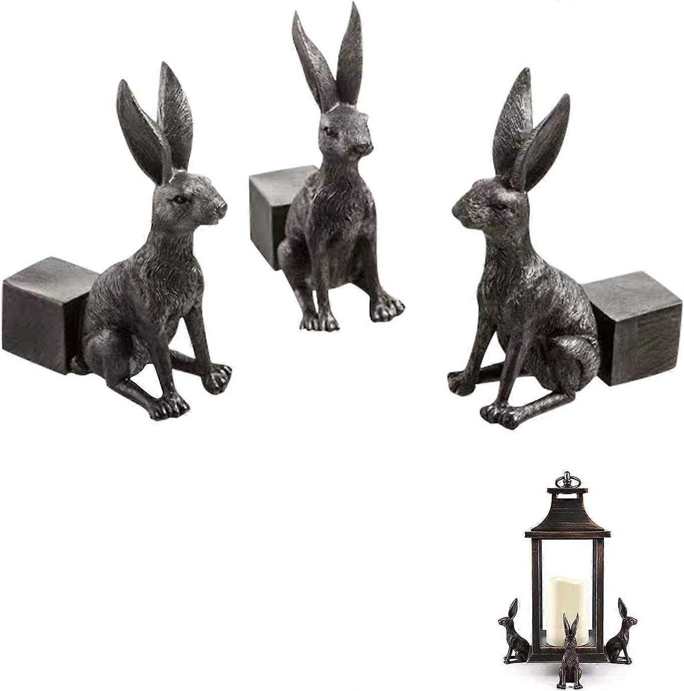 Potted Plant Stand, Set of 3 Animal Flower Pot Holders, Resin Support ...