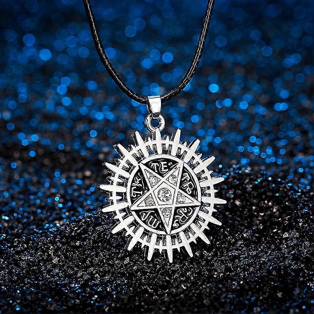 Supernatural Dean Possession Symbol Pentagram For Sun Pendant Leather ...
