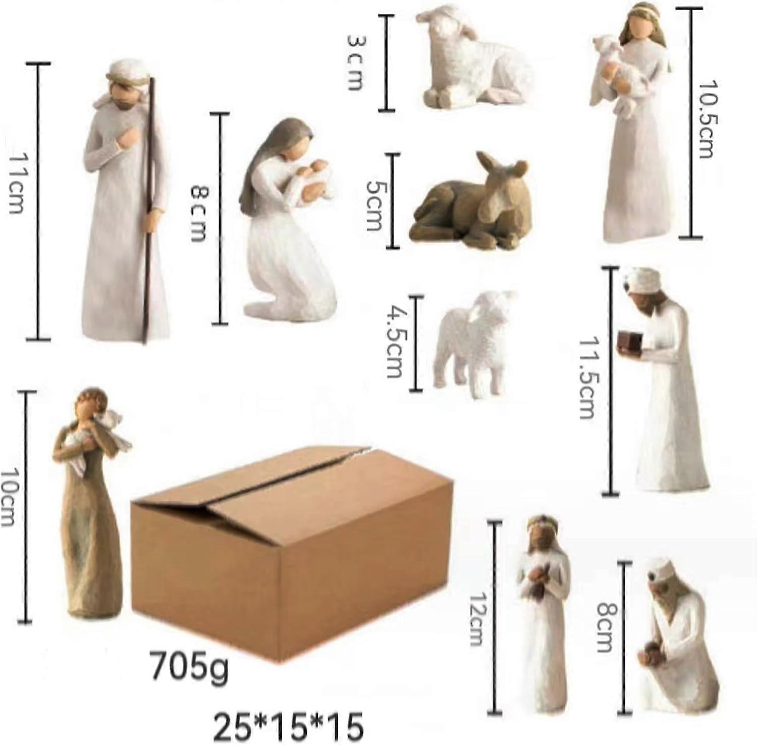 Nativity Set Born Scene Willow-Tree Figure, Figures Nativity Resin ...