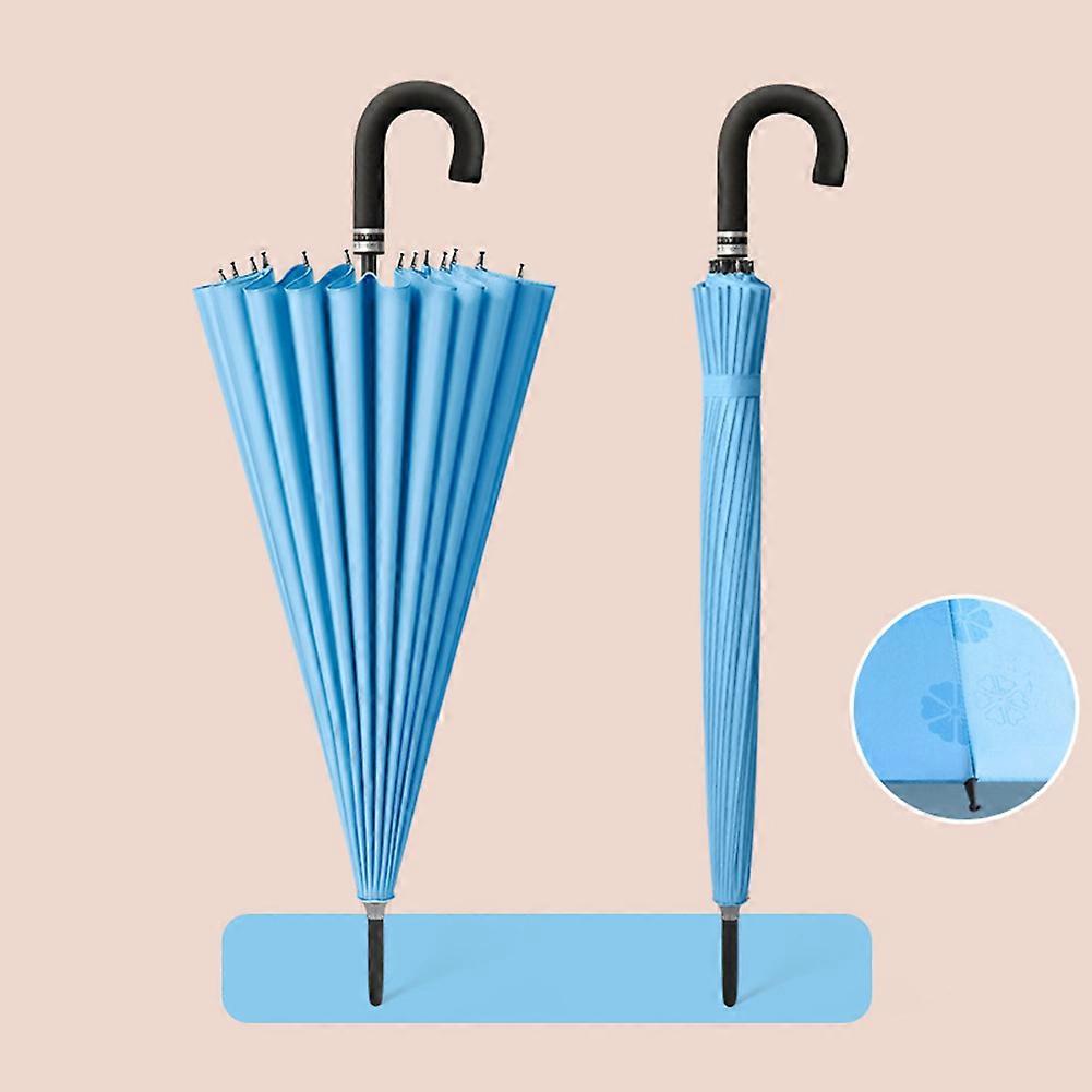 24 Bone Long Handle Umbrellas Reinforcement Windproof Parasols All ...