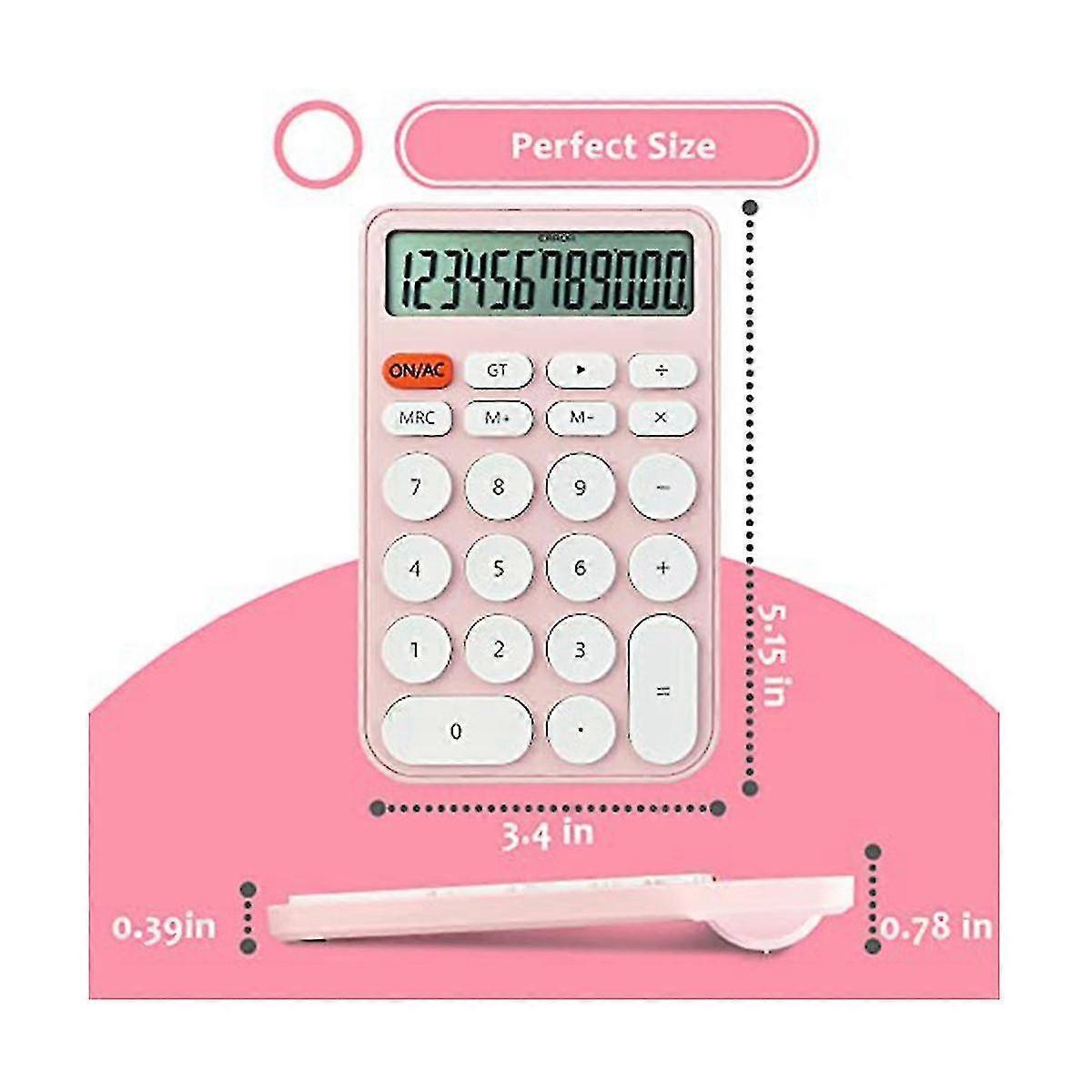 2 Pack Basic Calculator, Pocket Size Mini Calculators, 12 Digit Desktop ...