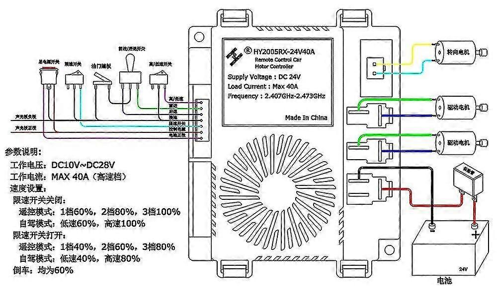 Hy2005Rx-Hl-24V Children's Electric Vehicle Controller Hy2005M-Hl-24V ...
