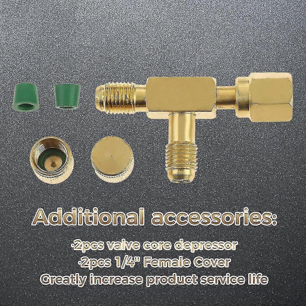 Quick Coupler Access Tee, 1/4'' Valves Core Tee Adapter With Swivel ...