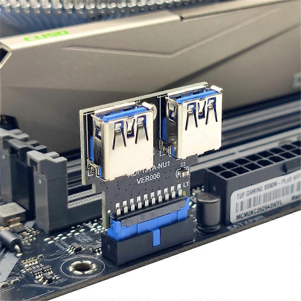 19Pin to Dual USB Adapter Connector USB Connector Motherboard 19Pin to ...