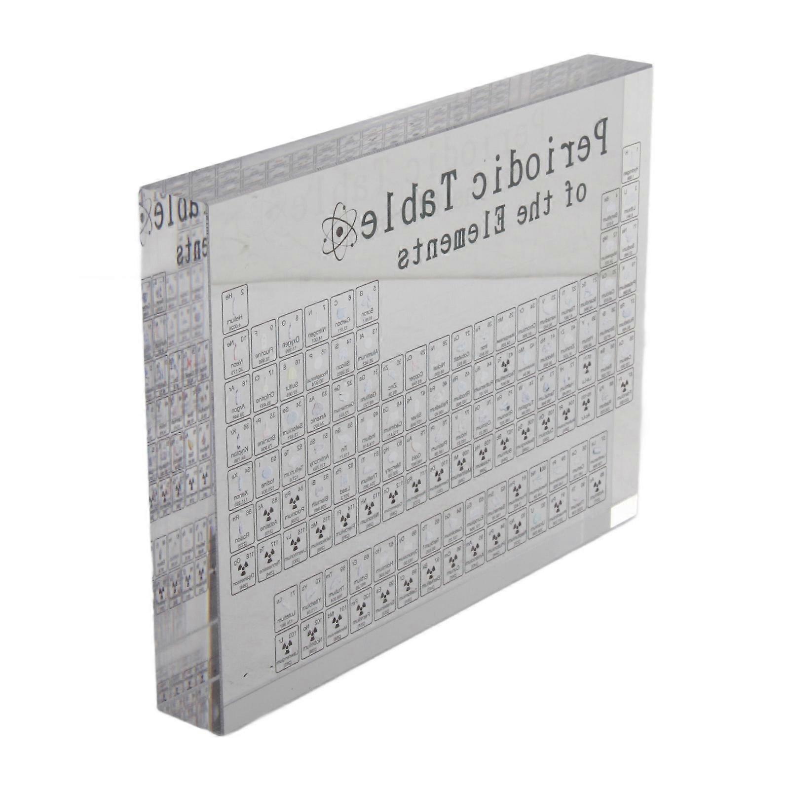 Periodic Table with Real Elements Inside Clear Acrylic Ergonomic Real ...