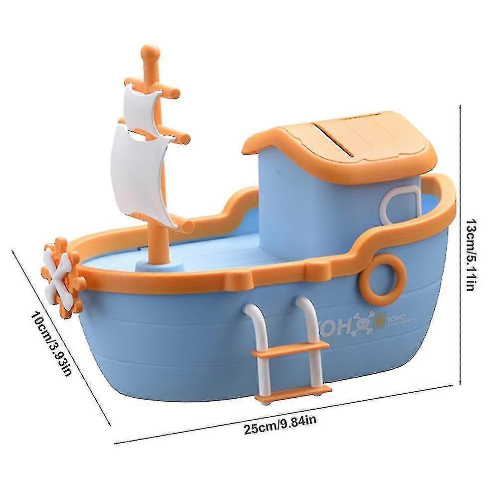 Boat Money Box Sail Money Bank Pirate Ship Piggy Bank Cartoon Sea Coin ...