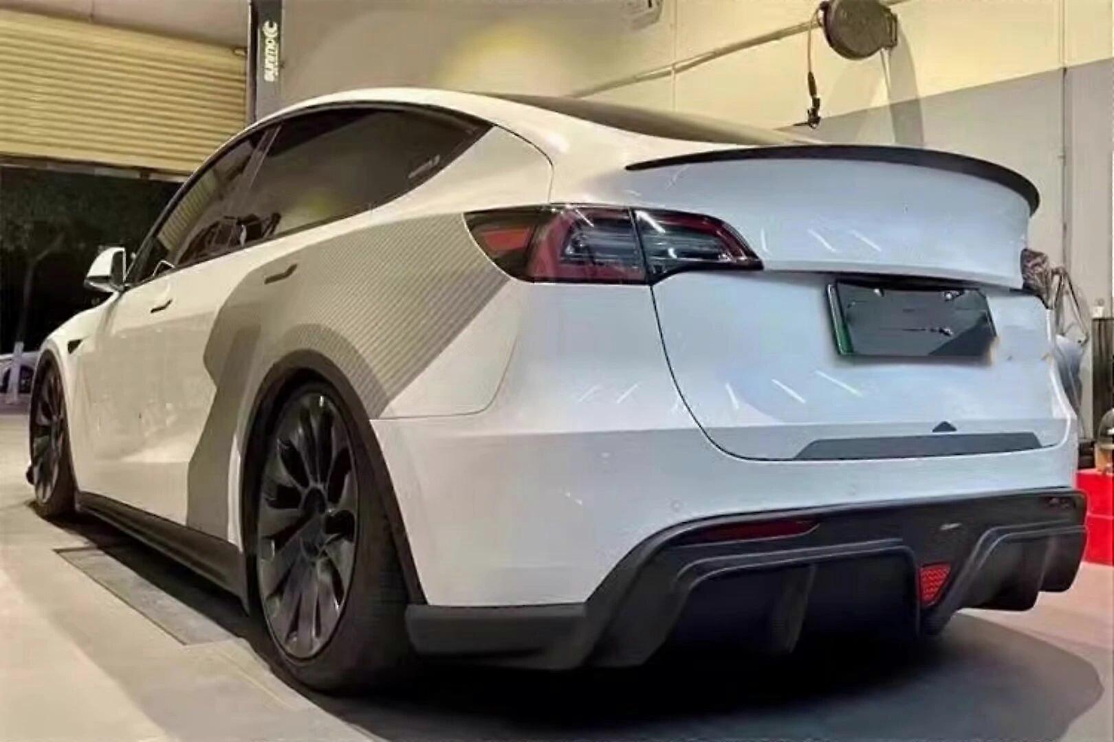 Carbon Fiber Body Kit Front Rear Lip for Tesla Model Y modified Side ...