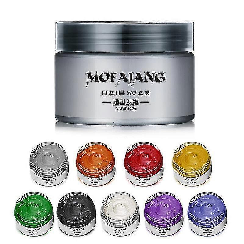 Mofajang 9 Colors Unisex Hair Color Wax Mud Dye Styling Cream Diy ...