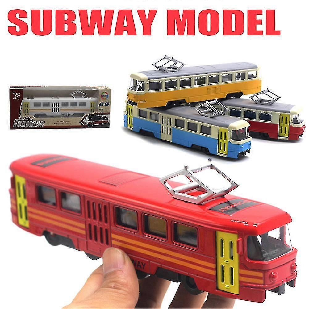Classic Train Tram Diecast Pull Back Model With Led Music Developmental ...