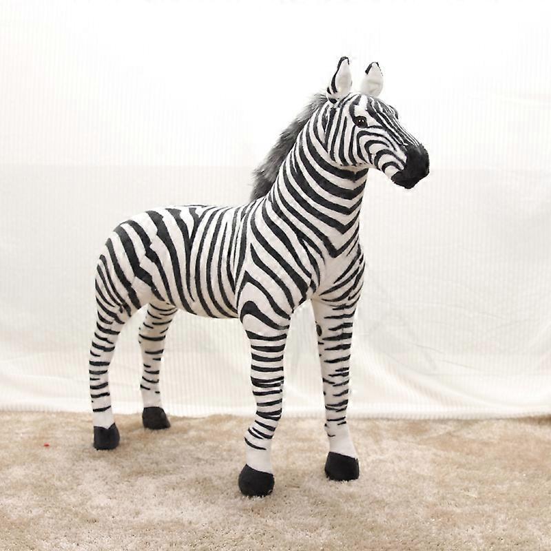 Zebra Plush Animal Crosing Soft Giant Stuffed Horse Realistic Hukelma ...
