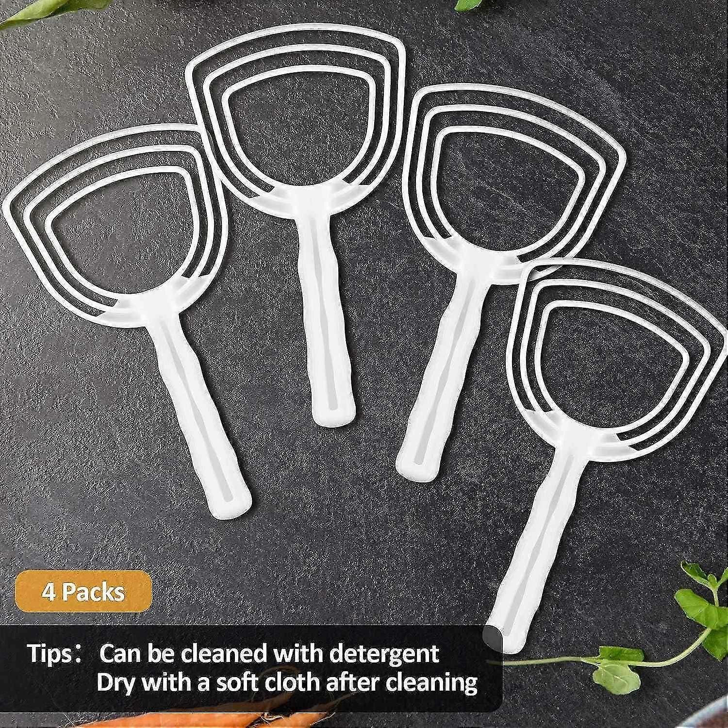 4-piece meat scraper bone dust scraper bone scraper white polyethylene ...