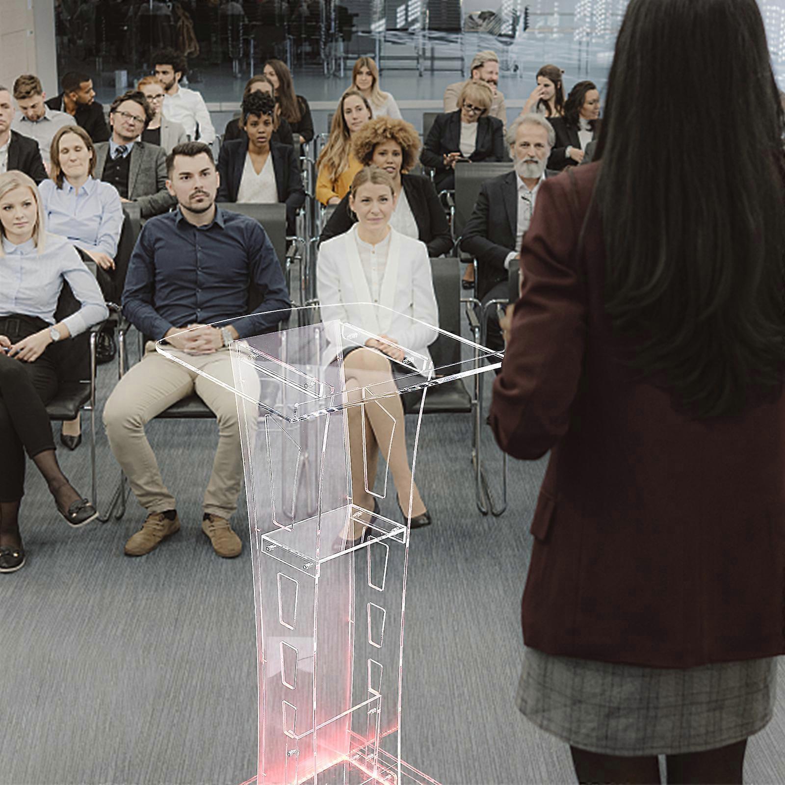 Professional portable acrylic lectern church transparent lectern fully ...
