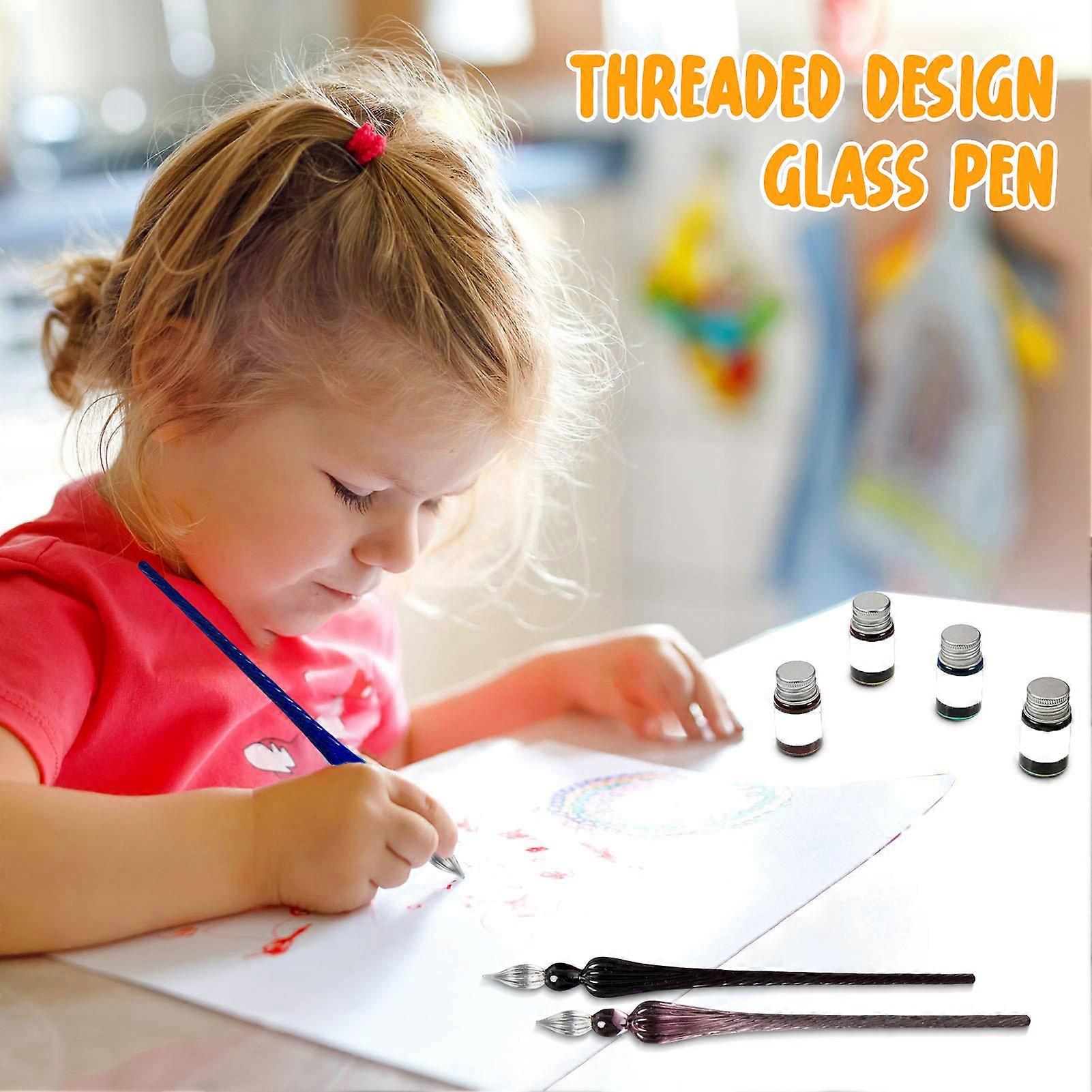 Glass Pen Calligraphy Comics Painting Beautiful Color Effects Dip Pen ...