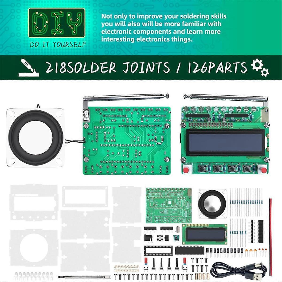 FM Radio Kit,DIY Soldering Projects Radio for Learning Teaching STEM ...