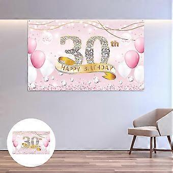 Flag Banner Happy 30th Birthday Banner Thirty Birthday Banner 30 ...