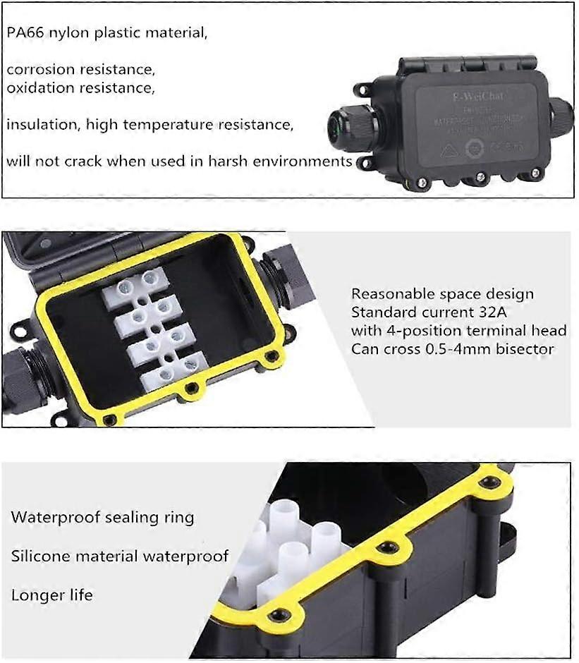 Low Voltage Wire Connectors IP68 External Electrical Junction Box M20 5 ...