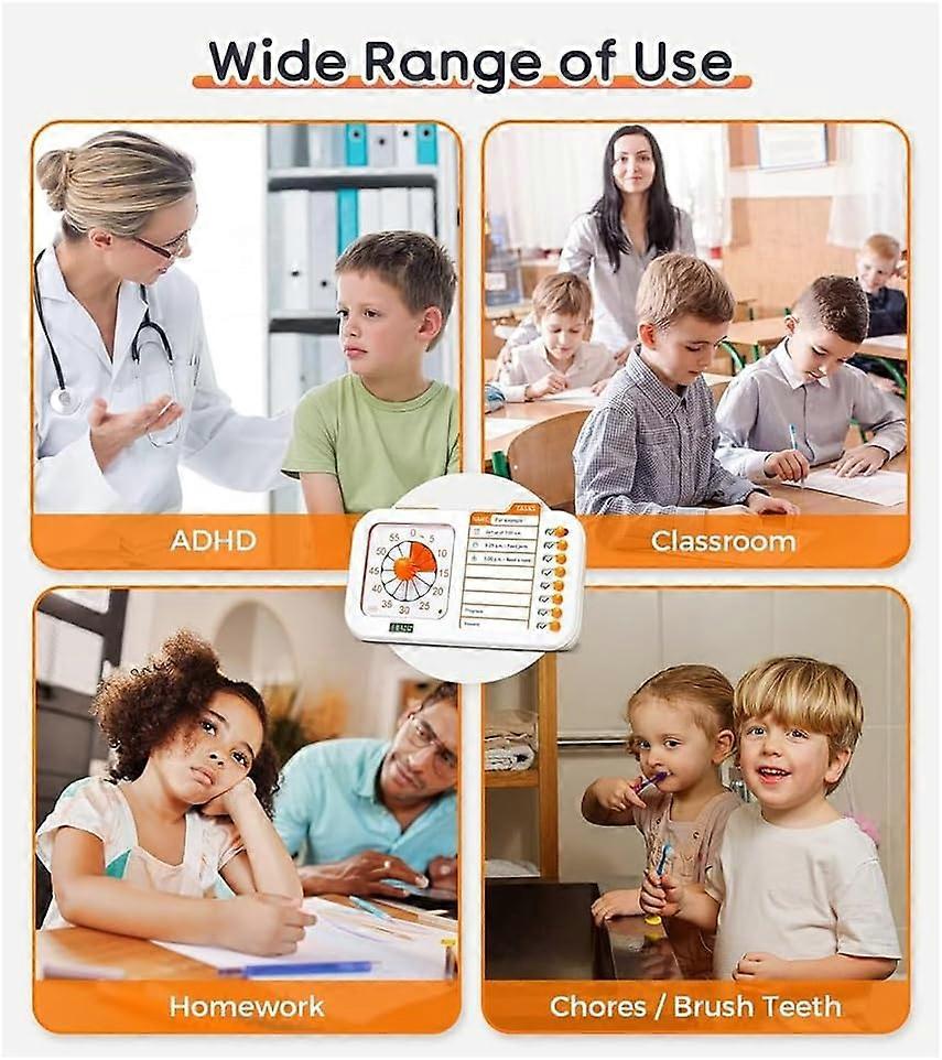 ADHD Visual Timer with Task Board and Schedule Chart for Kids and ...