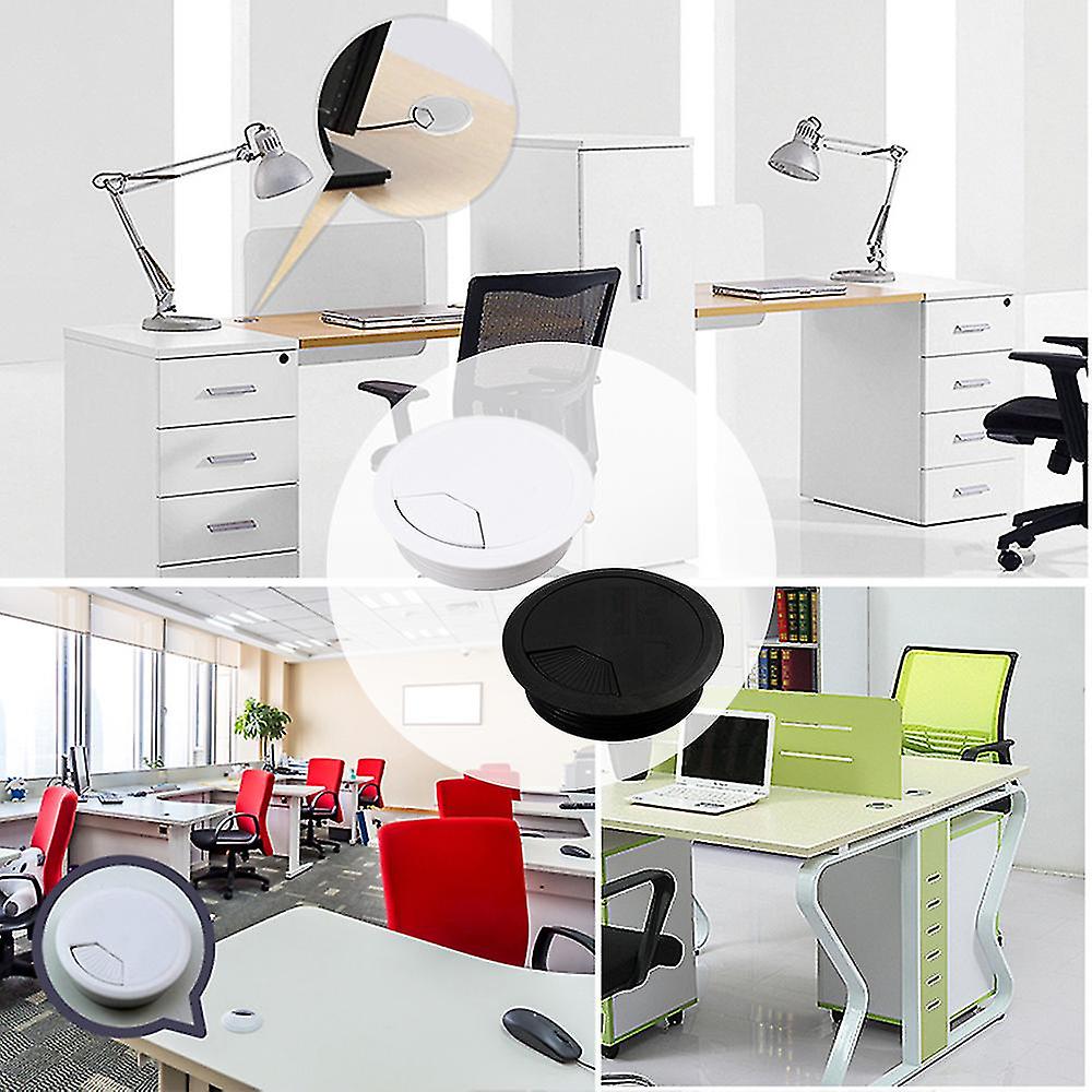 Round Circle Desk Cord Grommet Abs Desk Cable Wire Grommets Pc Computer ...