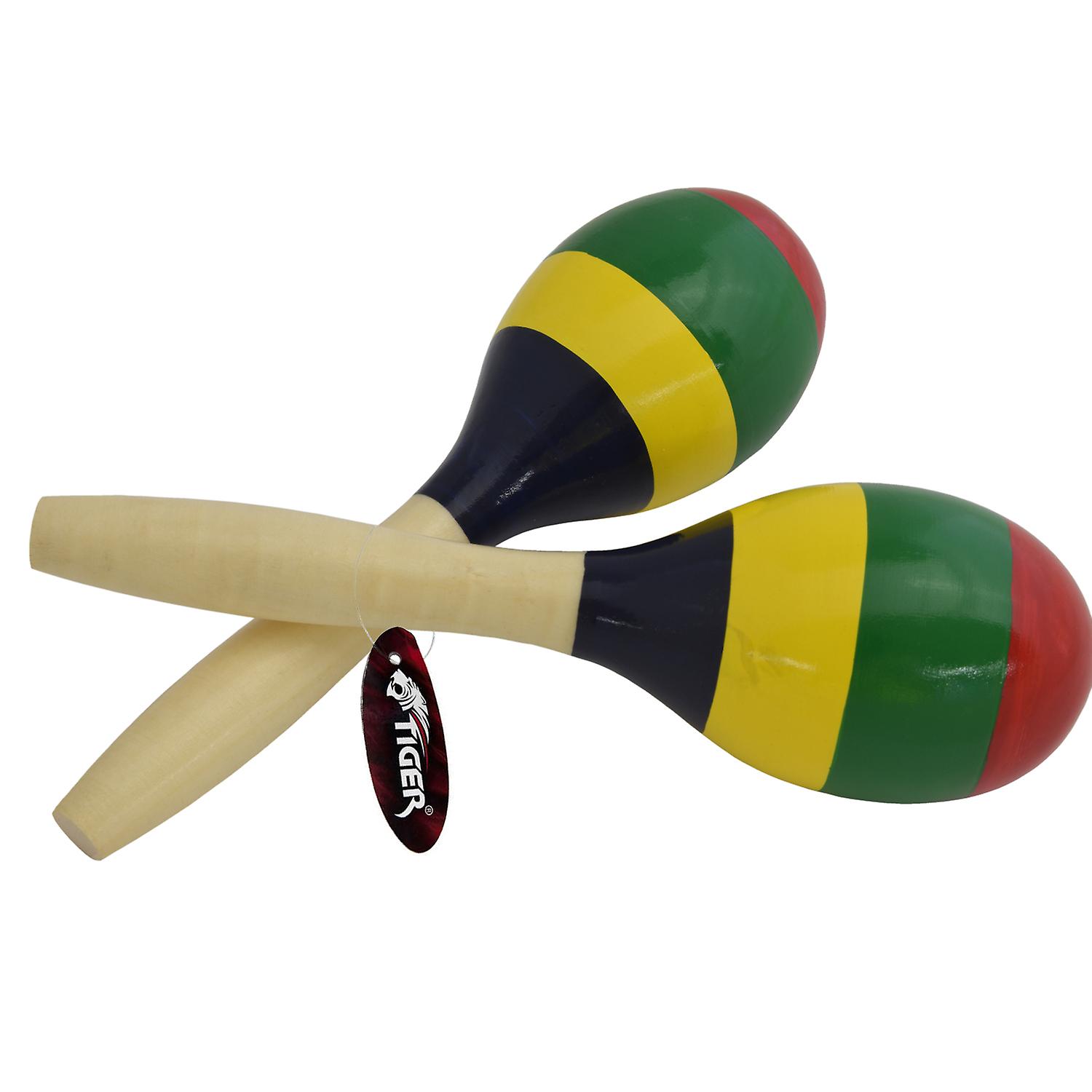 Tiger MAR6-ST Small Wooden Maracas - Multicoloured School Percussion ...