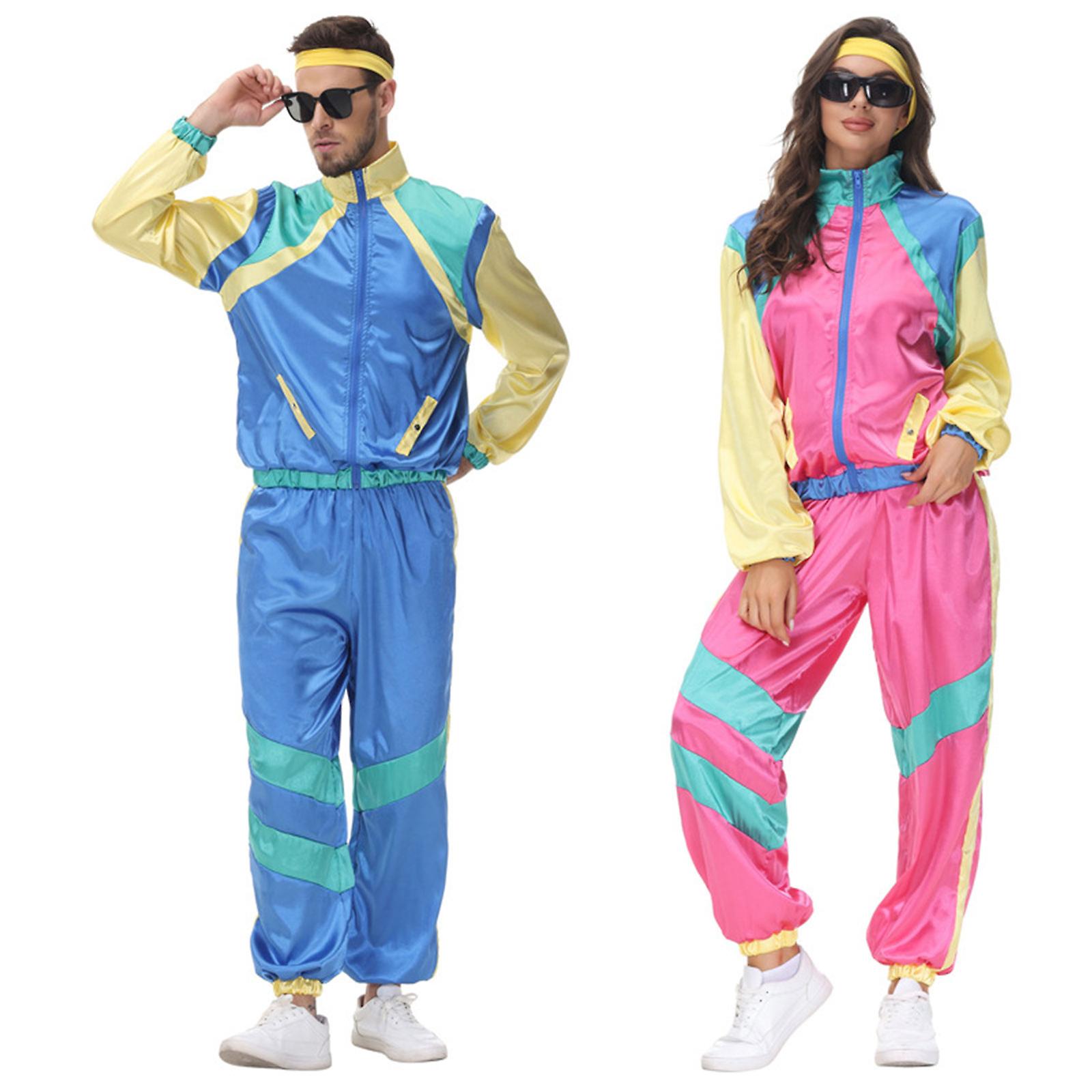 80s Outfit Tracksuit Jogging Suit Halloween Cosplay Streetwear | Fruugo UK