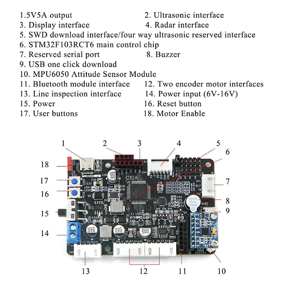 Stm32f407 Robot Control Board Ros Smart Car Main Control 4wd Obstacle Avoidance For Nano Can