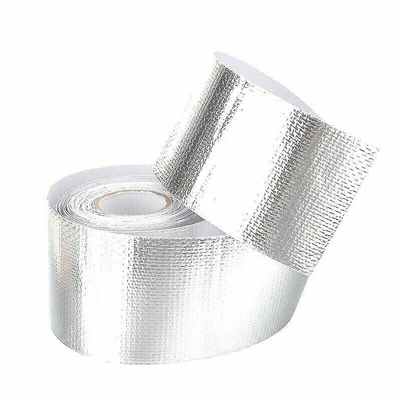 Exhaust manifold titanium heat wrap adhesive tape thermo wrap silver ...