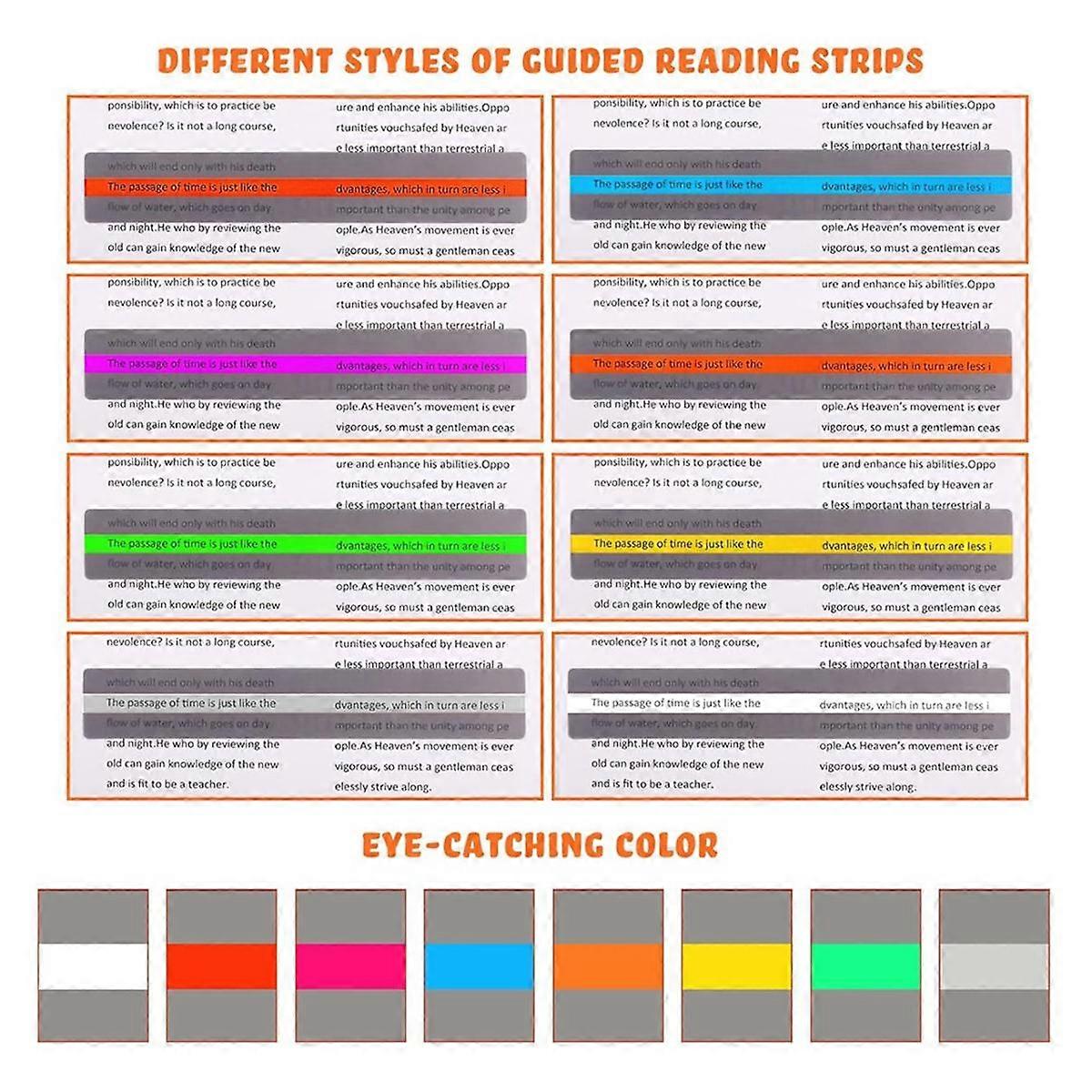 100 Pack Back to School Guided Reading Strips Line Reader Highlight ...