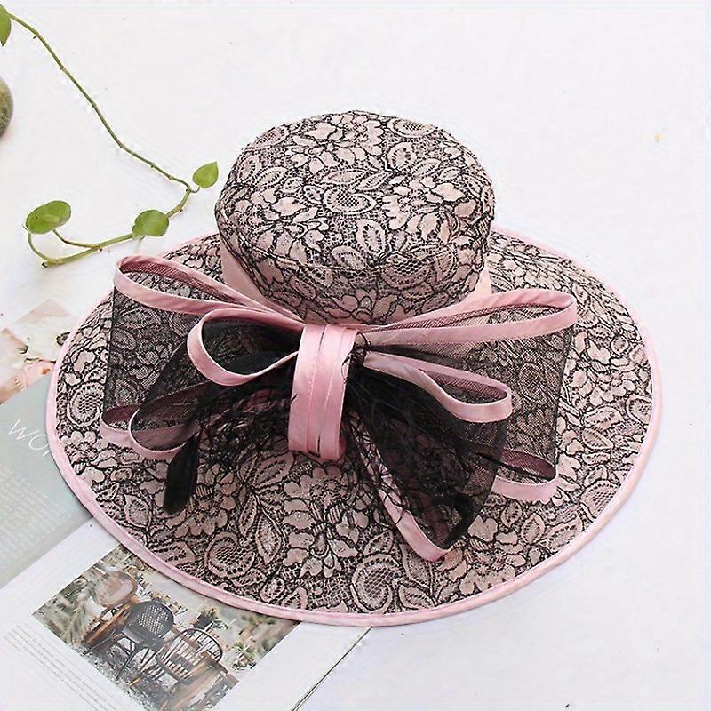 Elegant Faux Flower Organza Hat Mesh Bowler Women's Lace Cloche Bowler ...