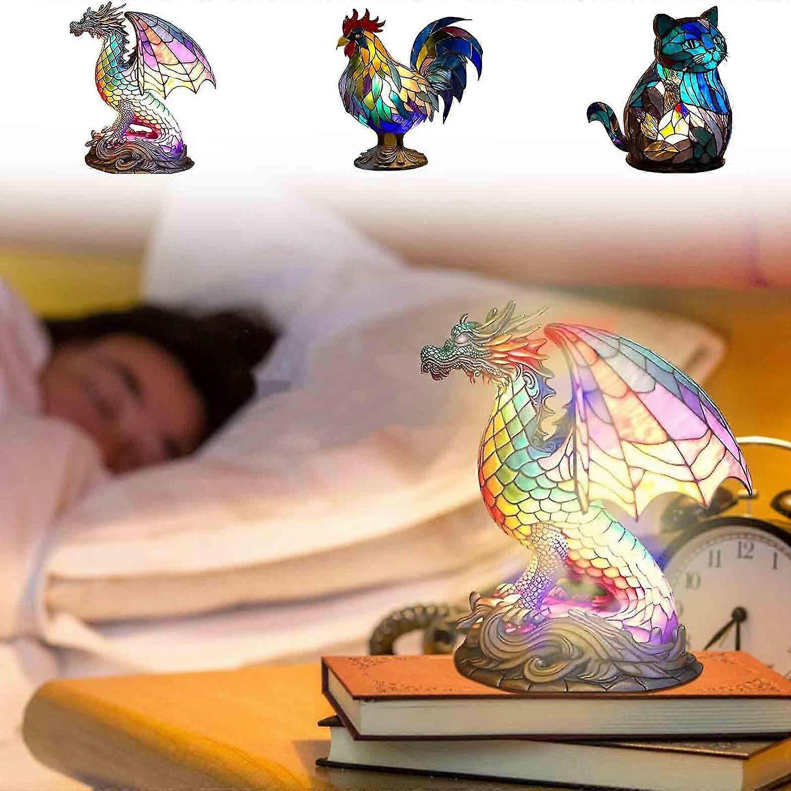 Animal Table Lamp Series, 3d Animal Lamp, Stained Glass Animal Print ...