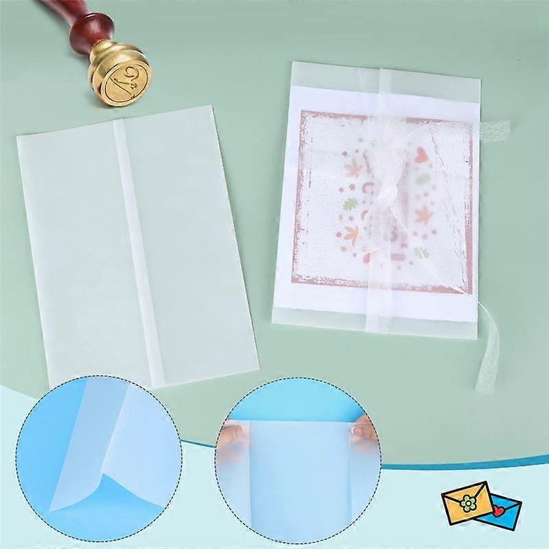 120Pcs Pre-Folded Vellum Paper, Printable Vellum Jackets Translucent ...