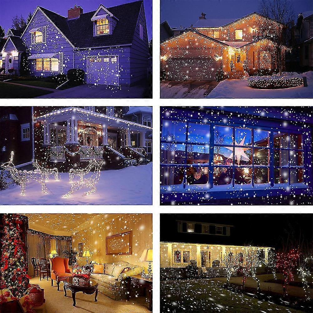 Outdoor Christmas Snowfall Laser Projector Light Moving Snowfall ...
