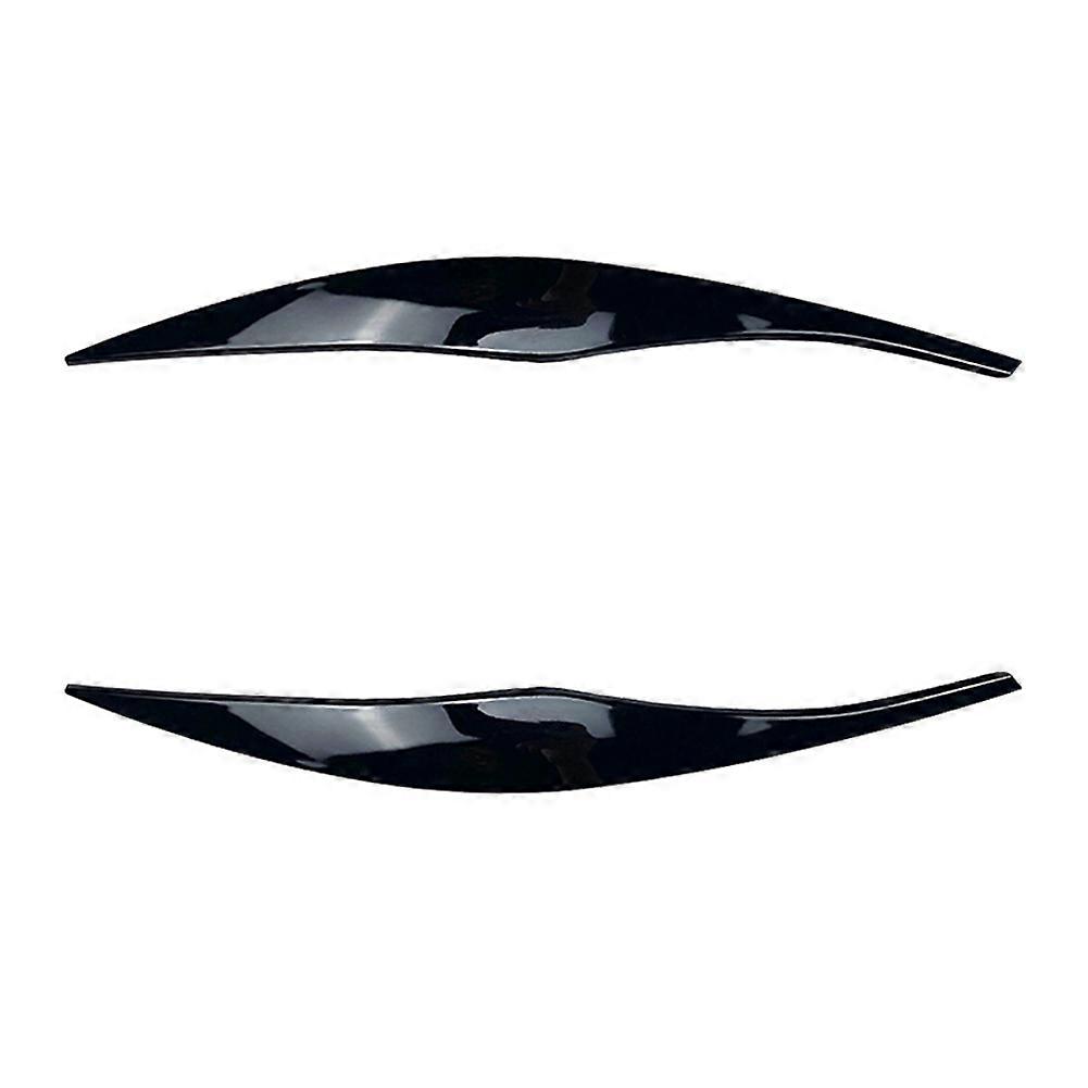 Car Glossy Black Headlights Eyebrows Eyelids Cover Eyelash Head Light ...