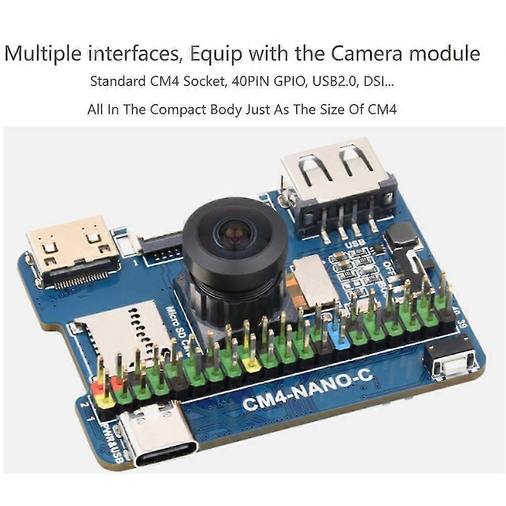 For Raspberry Cm4 Expansion Board Type C With Imx219 Camera 8mp For Rpi ...