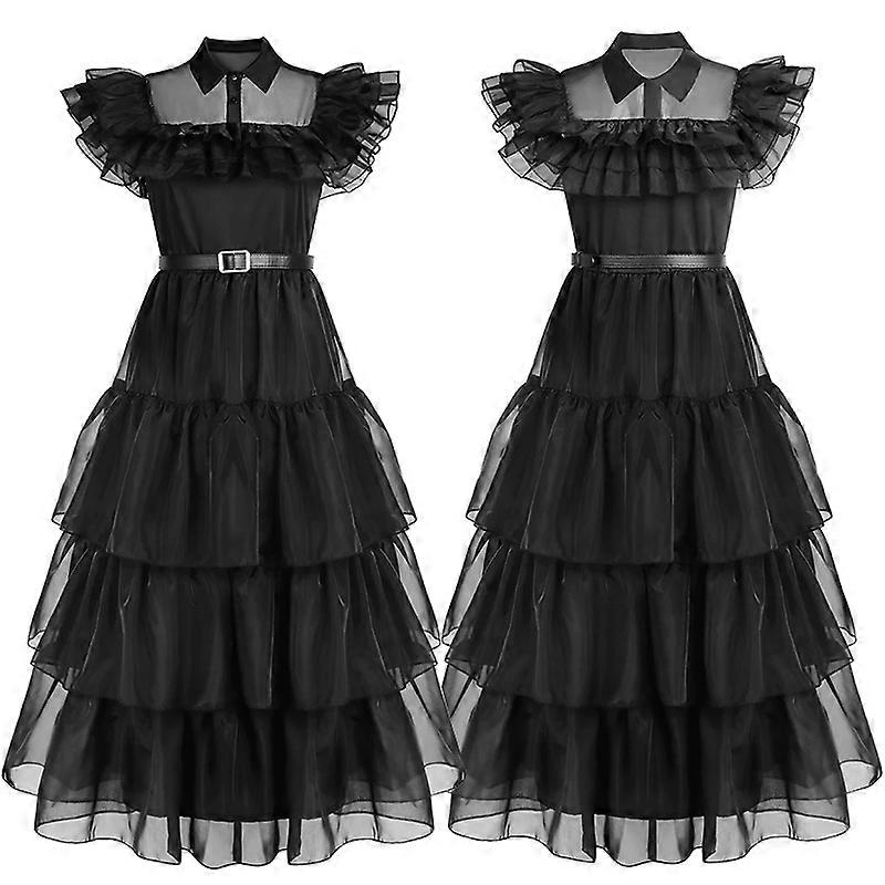 Movie Wednesday Cosplay Dresses Wednesday Addams Cosplay Costume Gothic ...