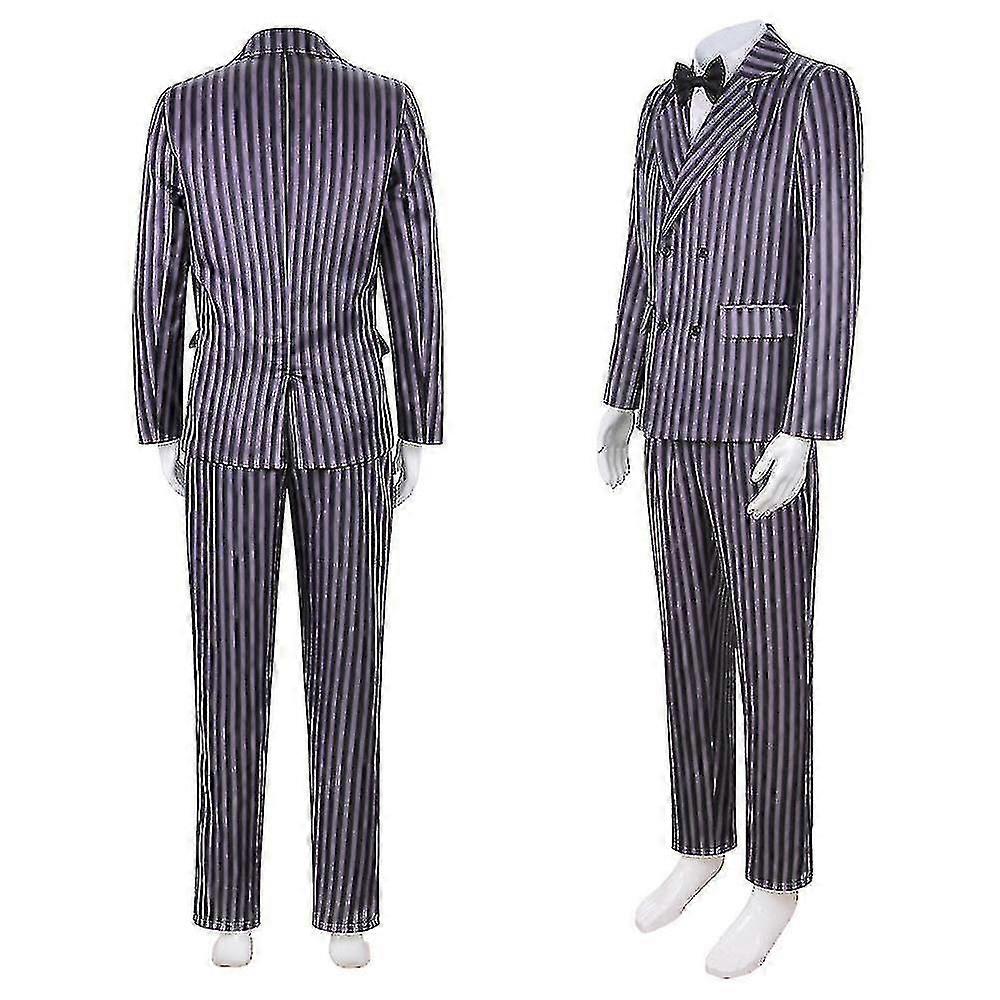 Men's Wednesday Gomez Addams Cosplay Costume - Striped Suit for ...