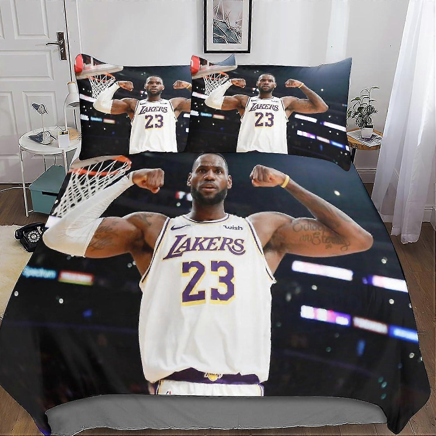 o2888 Bed Sheets 3D Printed LeBron James Bed Set with Basketball ...