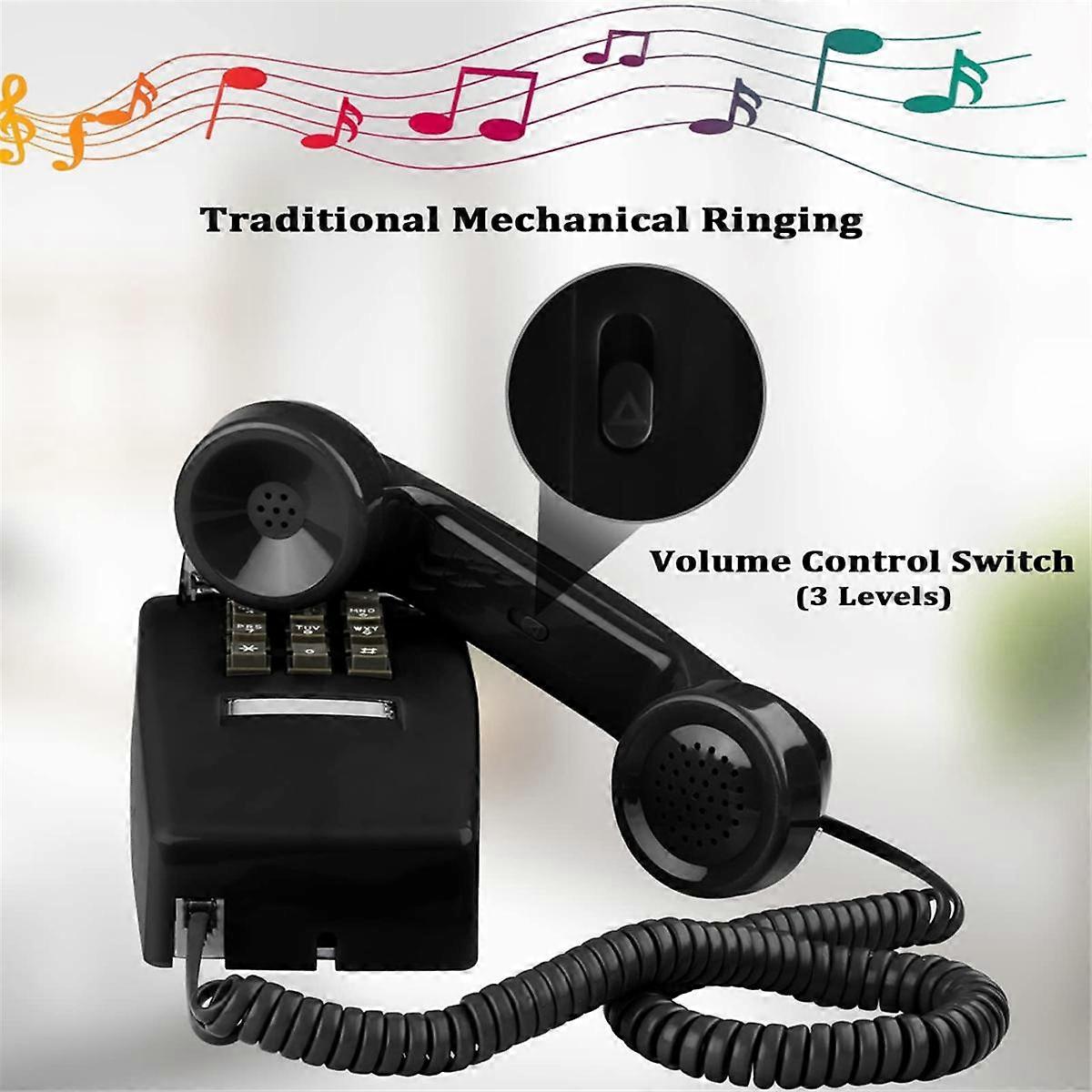 Classic Wall Phones for Landline with Mechanical Ringing, Single Line ...