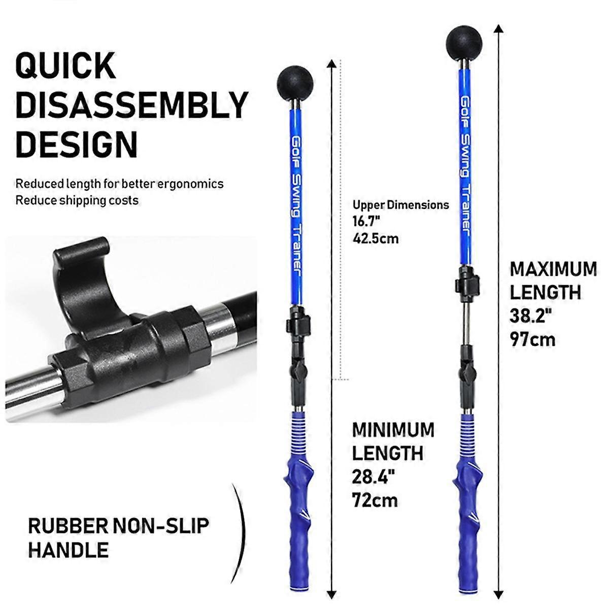 Golf Training Aid Multi Adjustable Golf Swing Training Aid Stick ...