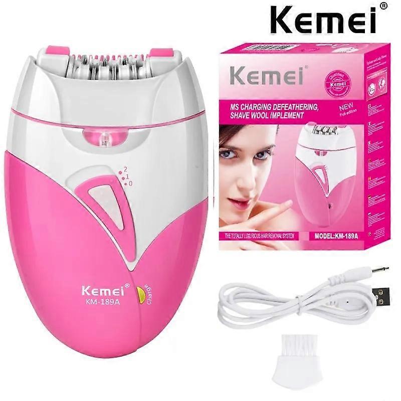 Kemei 189A Women Painless Epilator Rechargeable Body Hair Removal ...