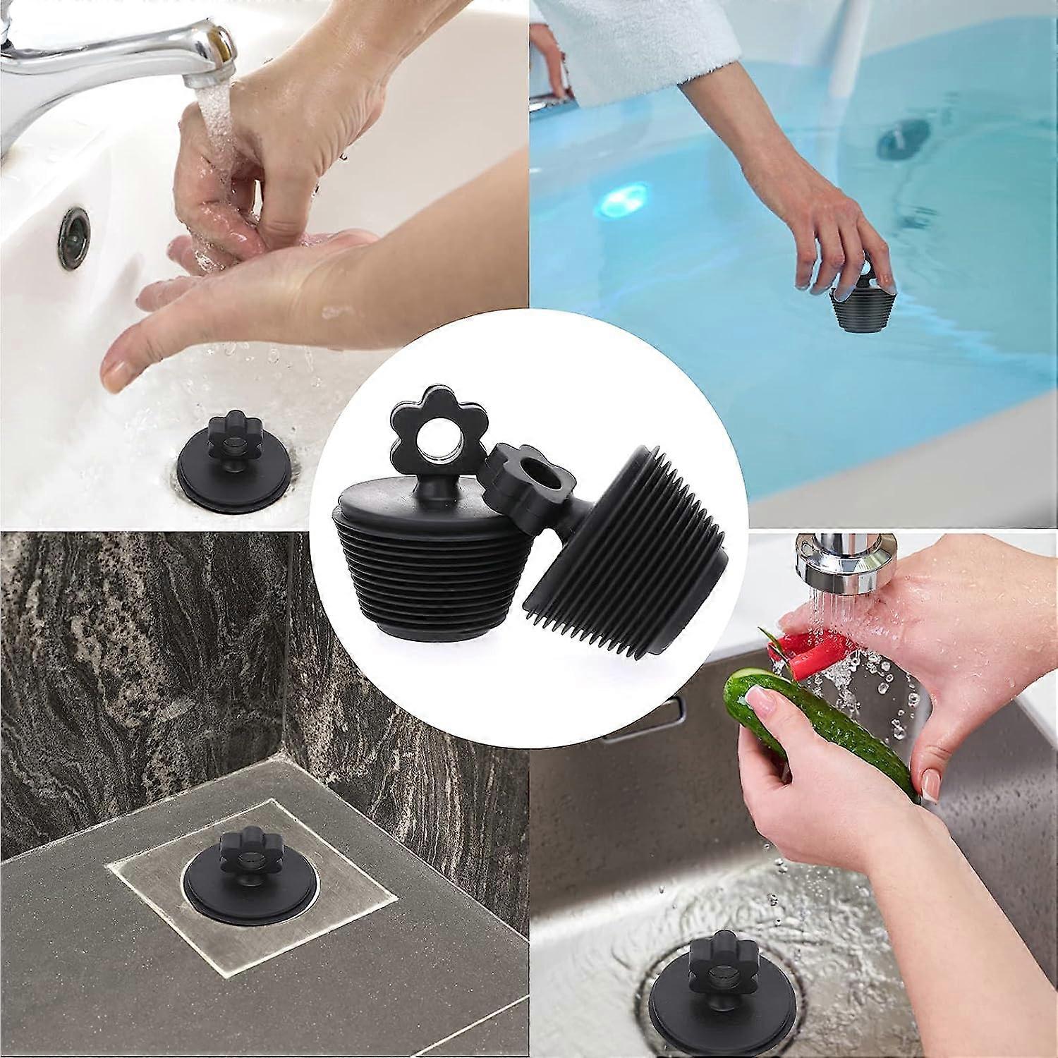 2pcs Bathtub Stopper Silicone Tub Drain Stopper Replacement Bathtub ...