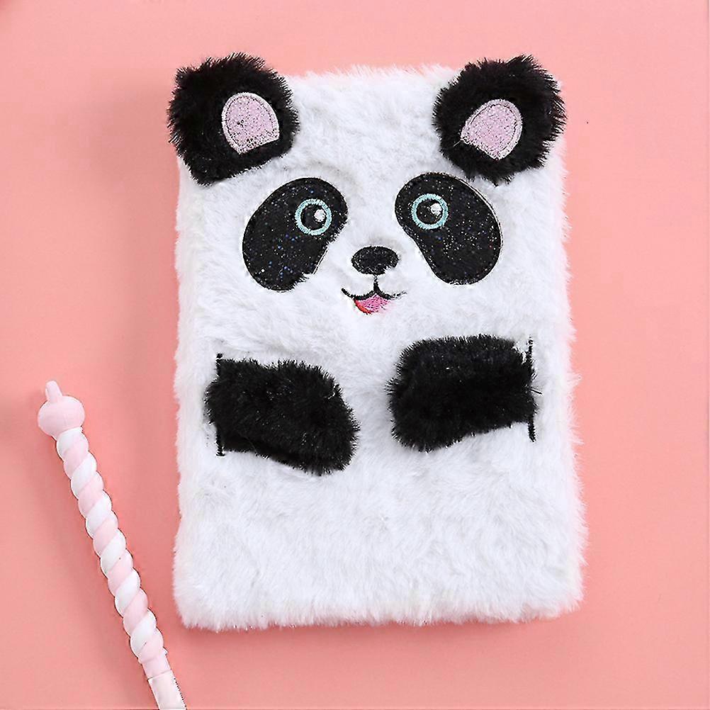 Fluffy Plush Cartoon Notebook Cute Diary Book Notepad Travel Journal ...