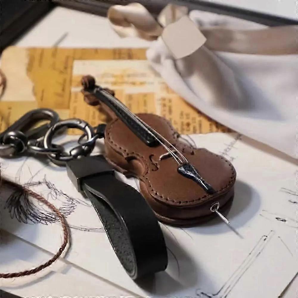 Crafted Leather Violin & Cello Keychain,Musical Instrument Keychain ...
