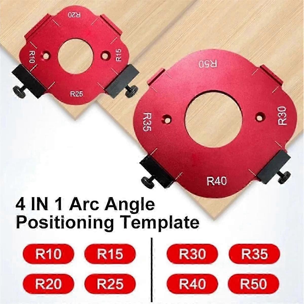 4-in-1 Arc Angle Positioning Template, Router Corner Radius Template ...
